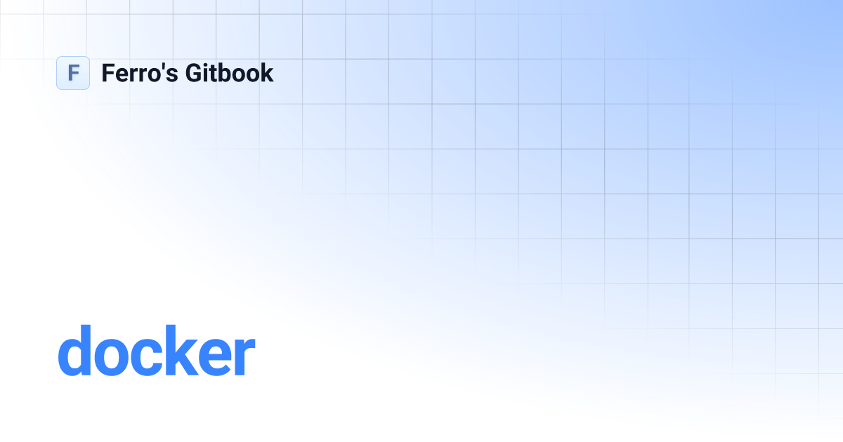 Docker Ferros Gitbook